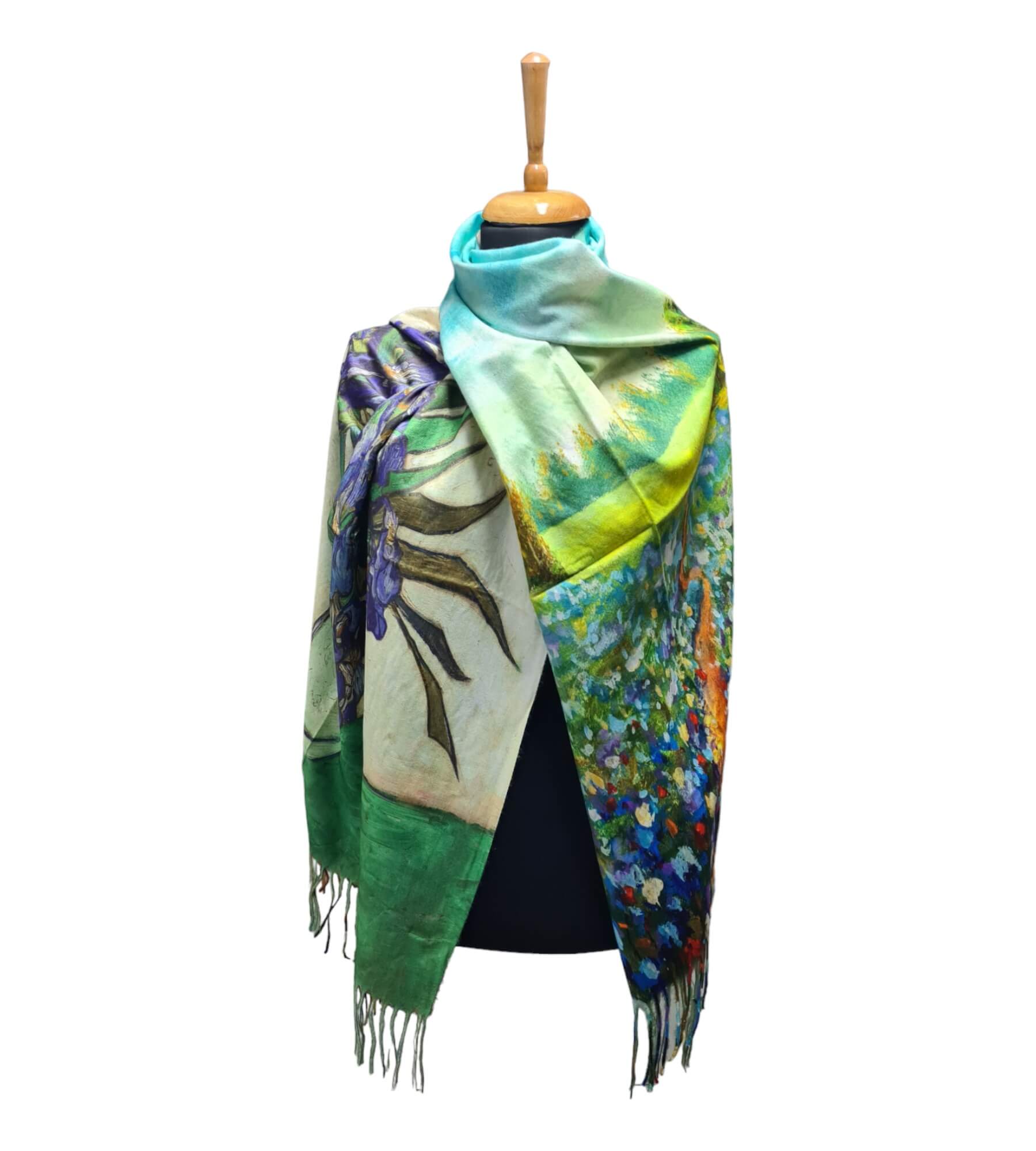 Esarfă Cașmir cu două fețe, calitate superioară, model LY, 180 x 68 cm ...