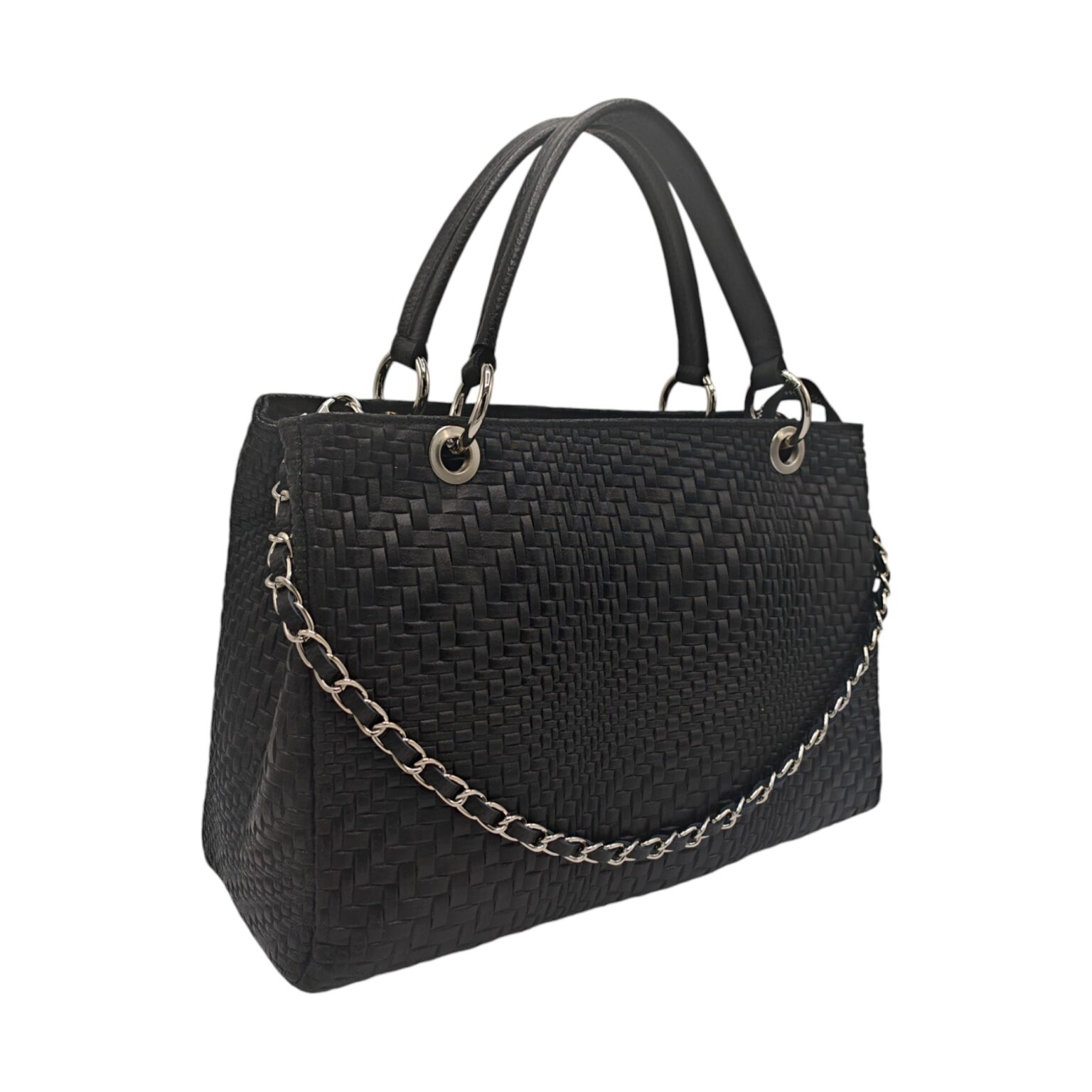 Geanta Dama Lucia R45-N4, Piele Naturală, Negru - EVoStyle