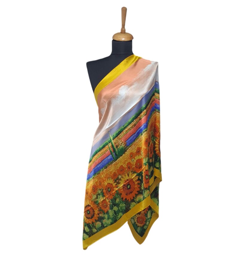 Eșarfă/ Batic, 70 x 70 cm, Mătase 100%, model ESF12-A, diferite culori ...