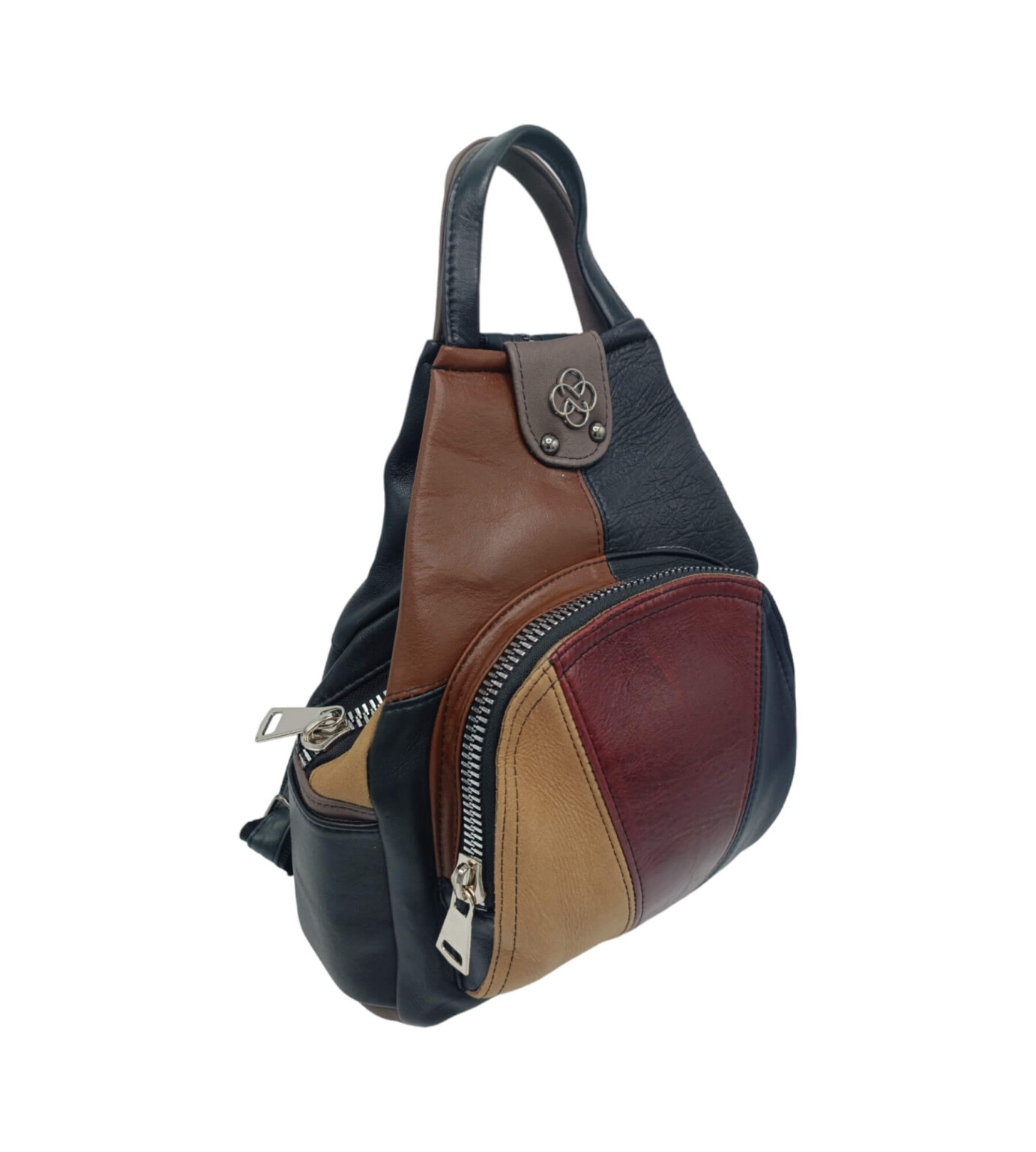 Rucsac Dama Unicat Multicolor Eveline R105, Piele Naturala, diferite ...