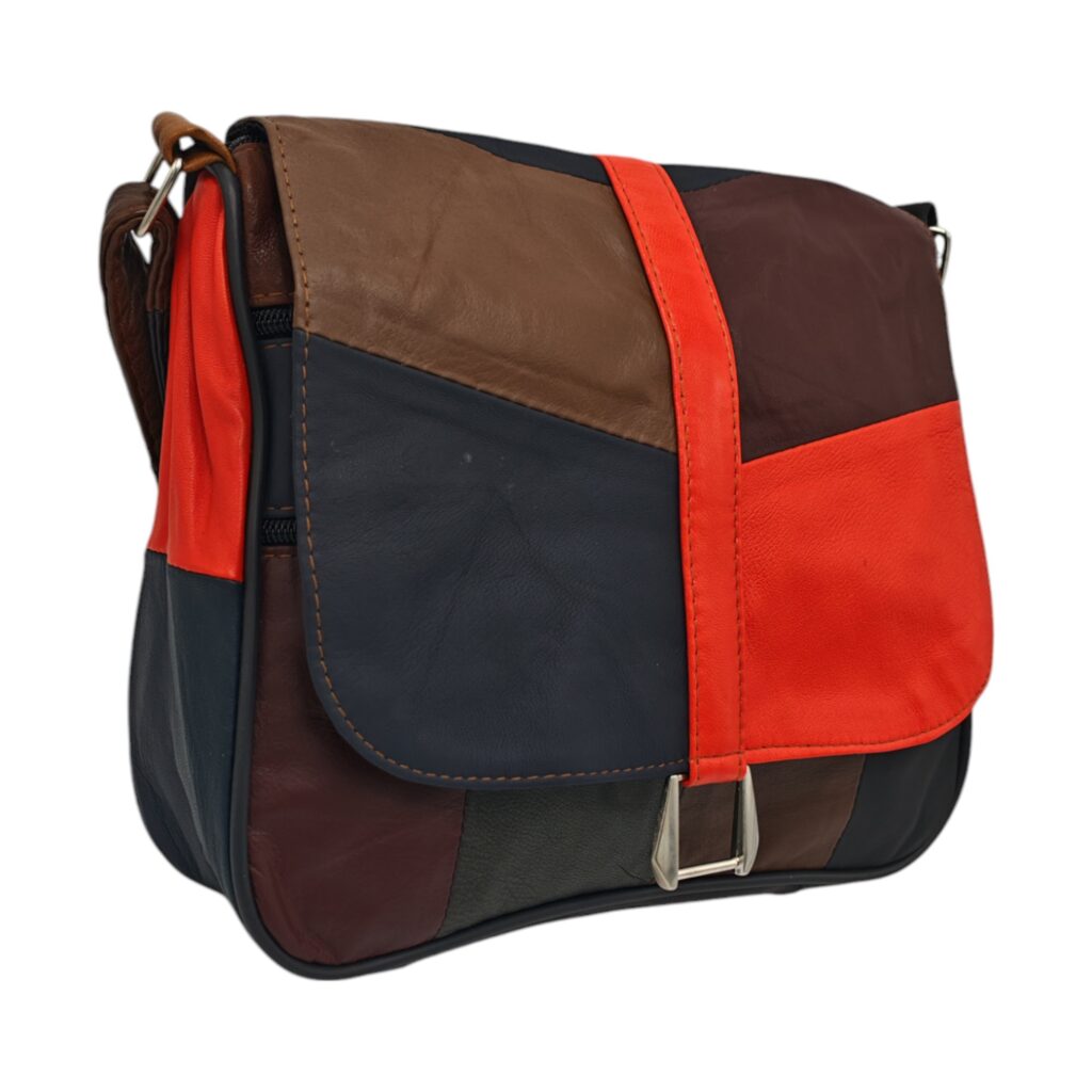 Geanta Dama Unicat-tip postas Lucia R45-AVA, Piele Naturală, Multicolor ...