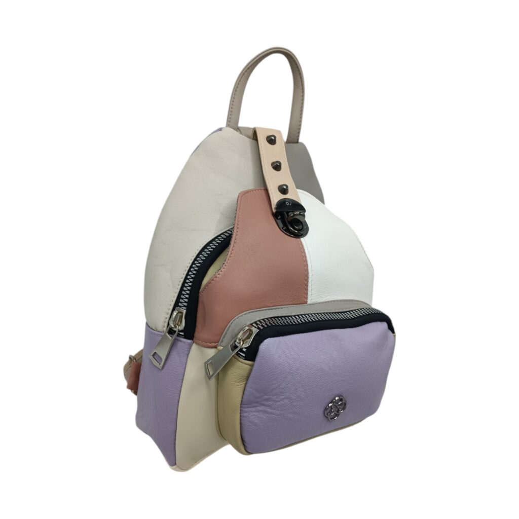 Rucsac Dama Eveline R85-CW, Piele Naturala, Multicolor, diferite culori ...