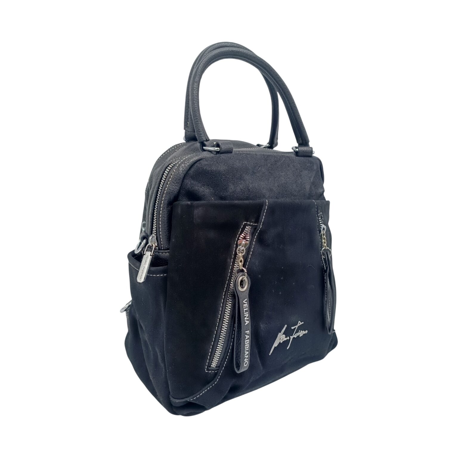 Geantă/Rucsac damă Velina Fabbiano VF25-363S(Negru) - model versatil 2 ...